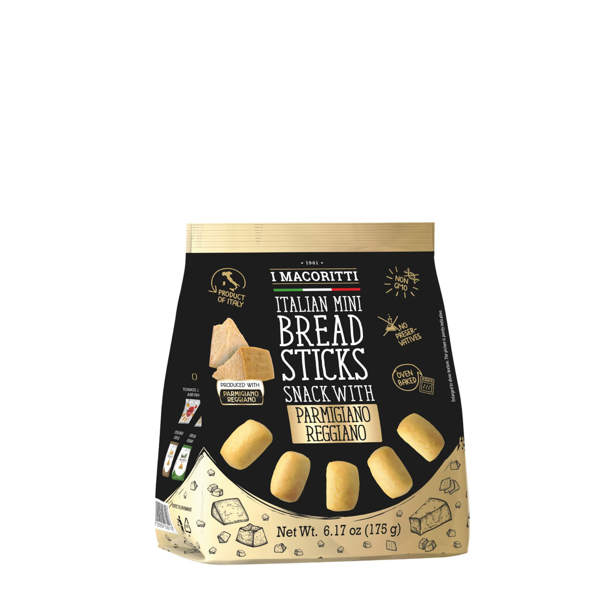 Buy Mini Breadsticks with Parmigiano Reggiano 6.17oz Snacks | Sogno Toscano