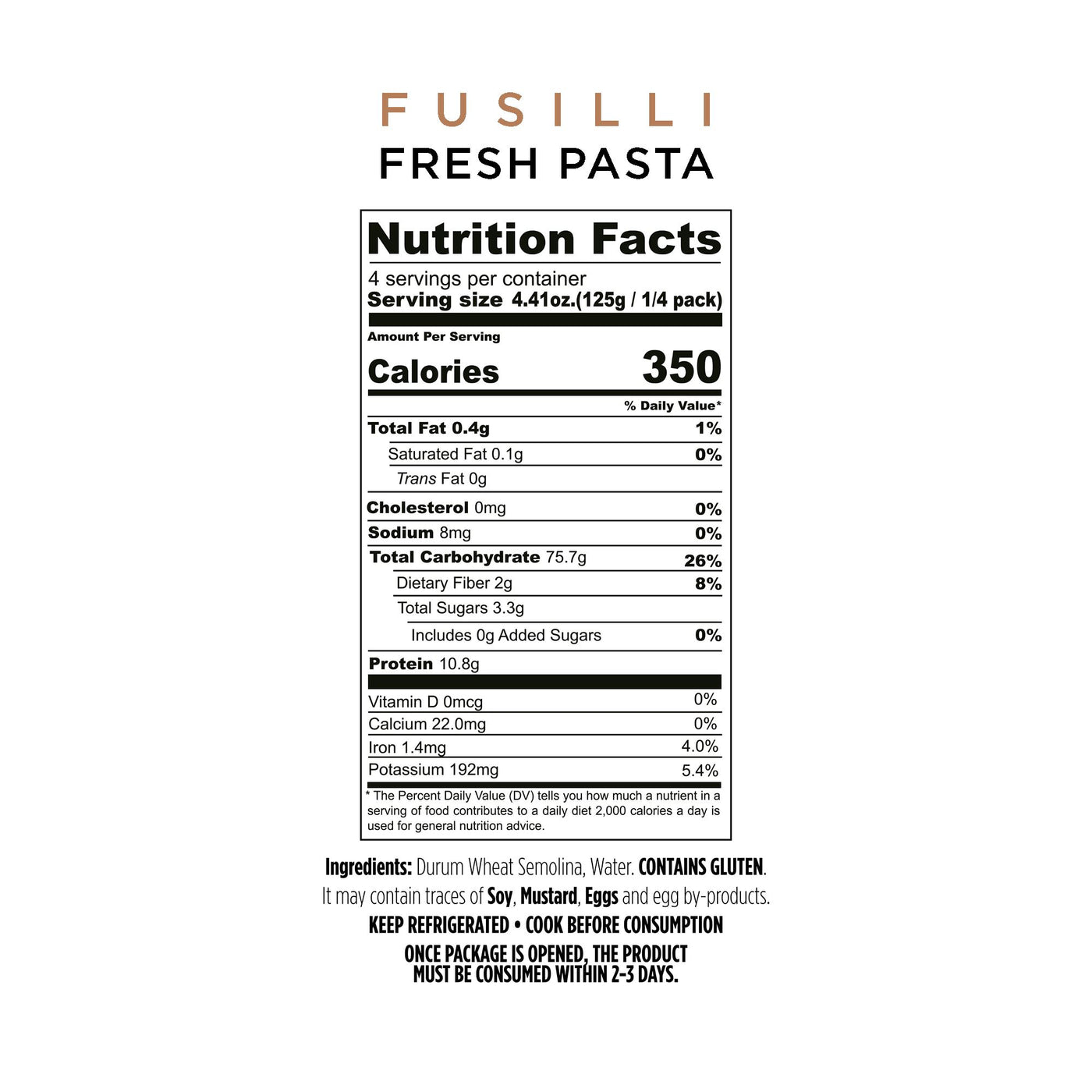 Fresh Fusilli al Ferretto pasta — Sogno Toscano