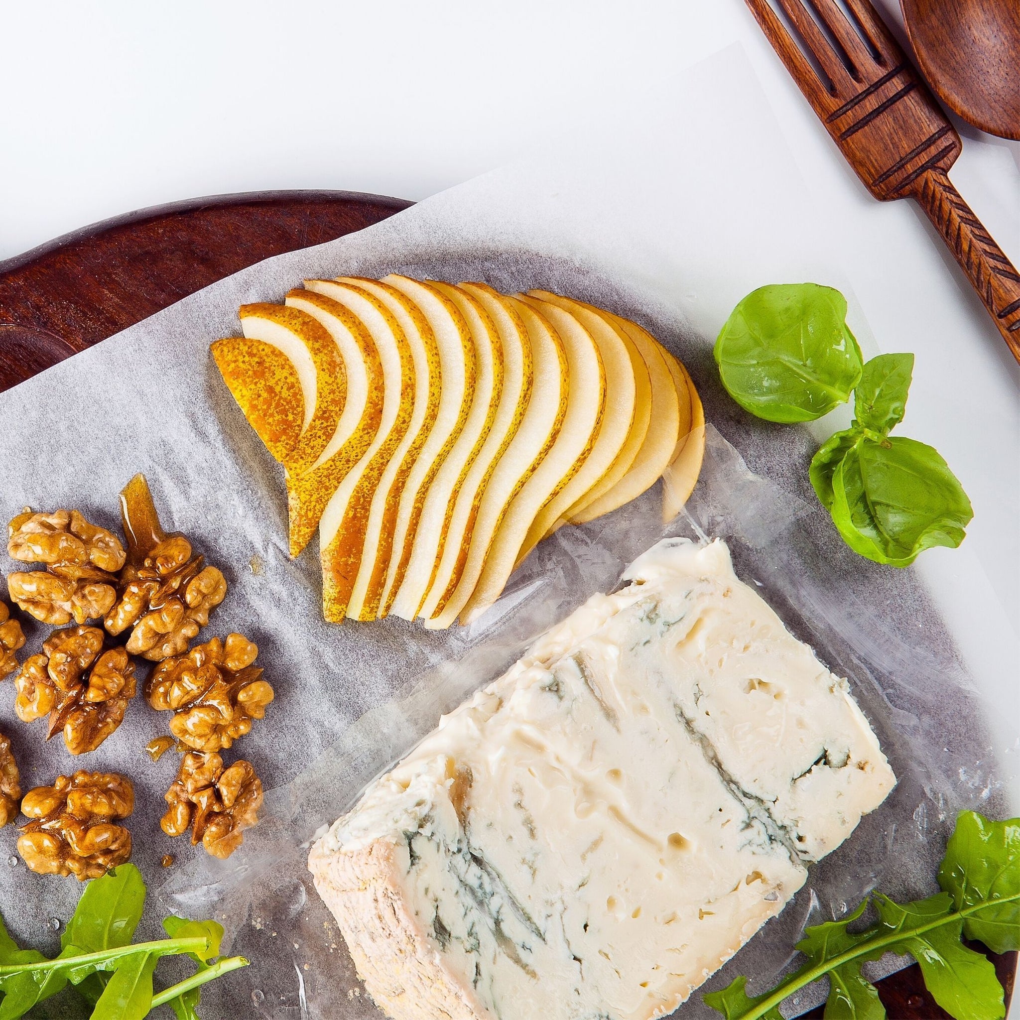 Gorgonzola and pear glasses — Sogno Toscano