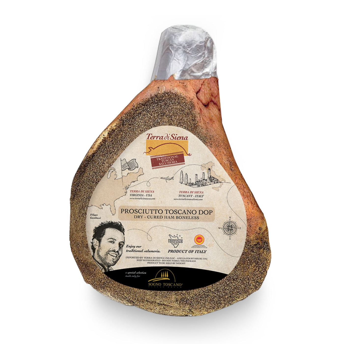 Prosciutto Toscano by Terra di Siena (Tuscan Style Pork)-6.8kg( 15lb ...